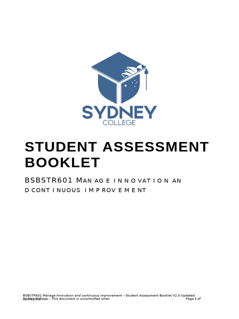Revise_BSBSTR601 Student Assessment Booklet NEW V2.0 fin | PDF | Cost ...