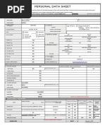 PERSONAL DATA SHEET PDS Editable | PDF | Government