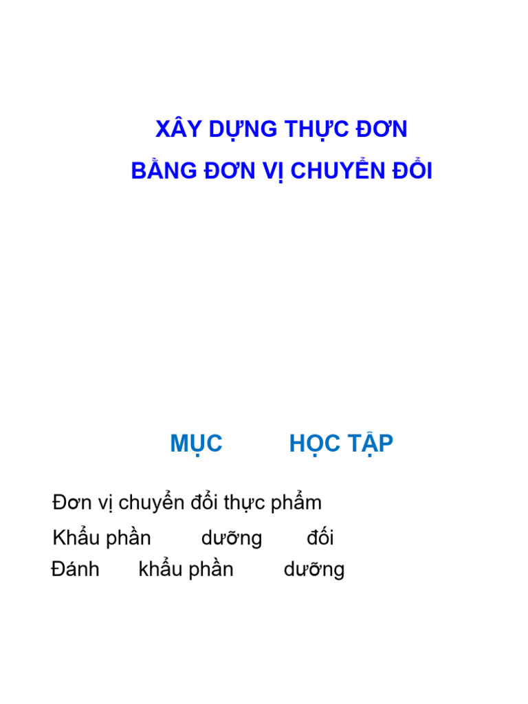 Xây D NG TH C Đơn - ĐVCĐ - B6 | PDF