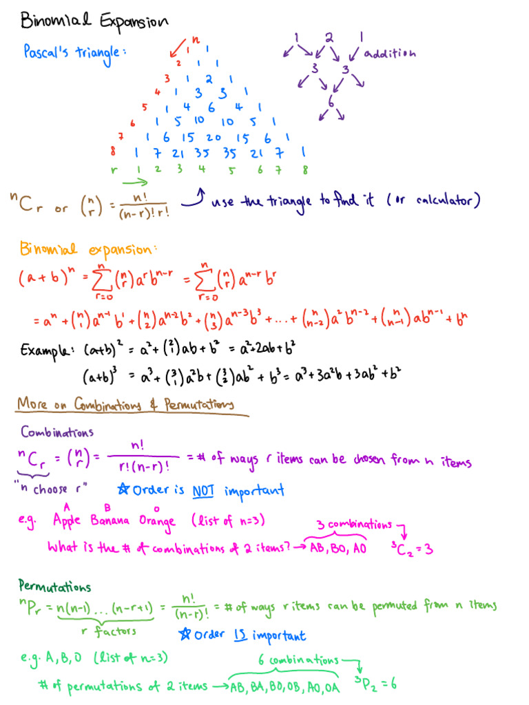 1.8 The Binomial Expansion | PDF | Combinatorics | Discrete Mathematics