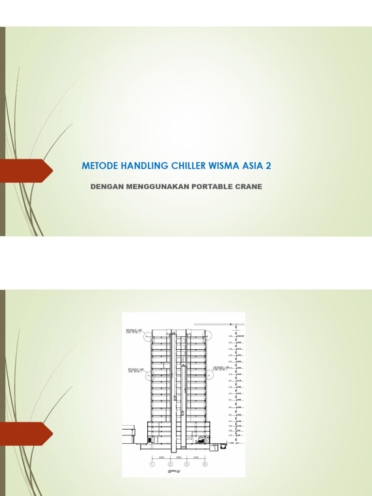 Metode Handling Chiller Wisma Asia 2 Dengan Portable Crane Update | PDF