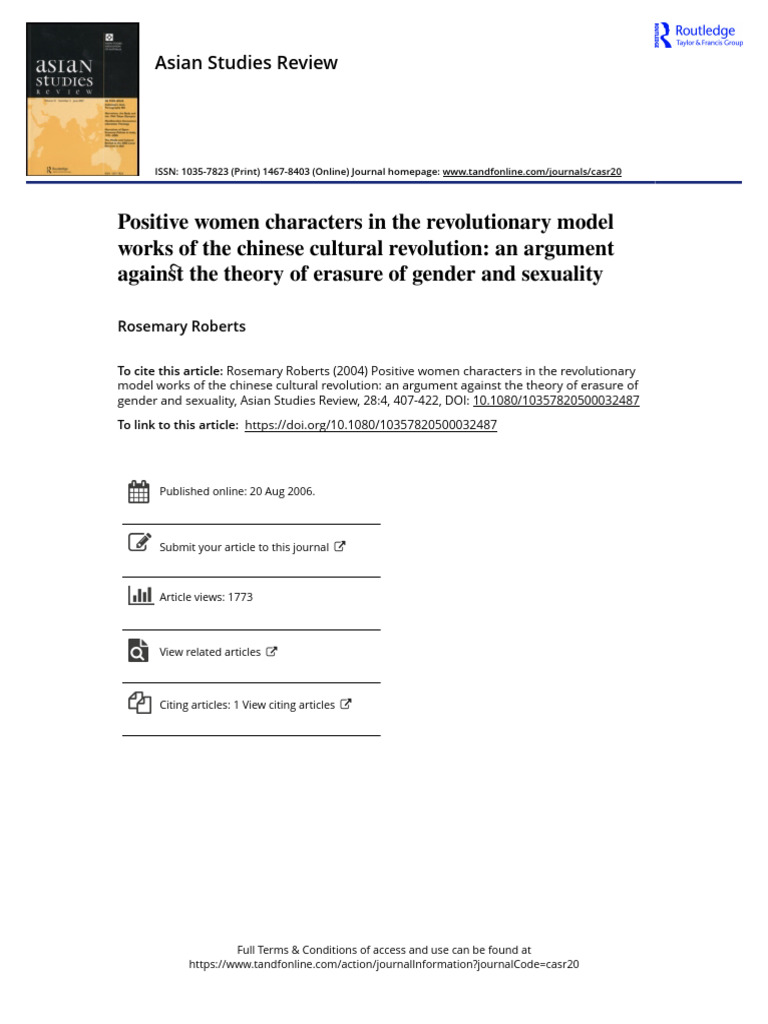 Positive Women Characters in The Revolutionary Model Works of The ...