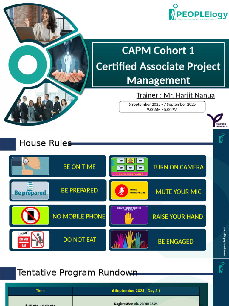Opening Slide CAPM Cohort 1 - Certified Associate Project Management (6 ...