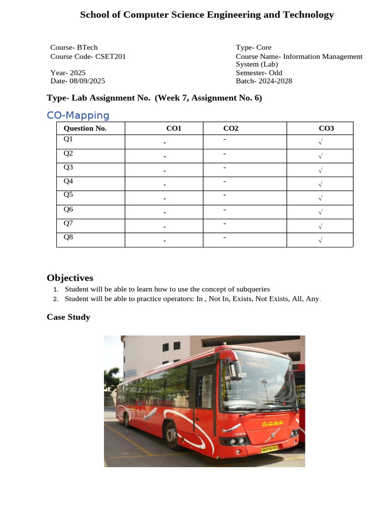 Week7 - Assignment 1 - Set1 Monday | PDF | Bus | Computing