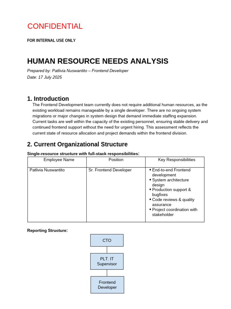 Frontend Team Resource Assessment 2025 | PDF | Business