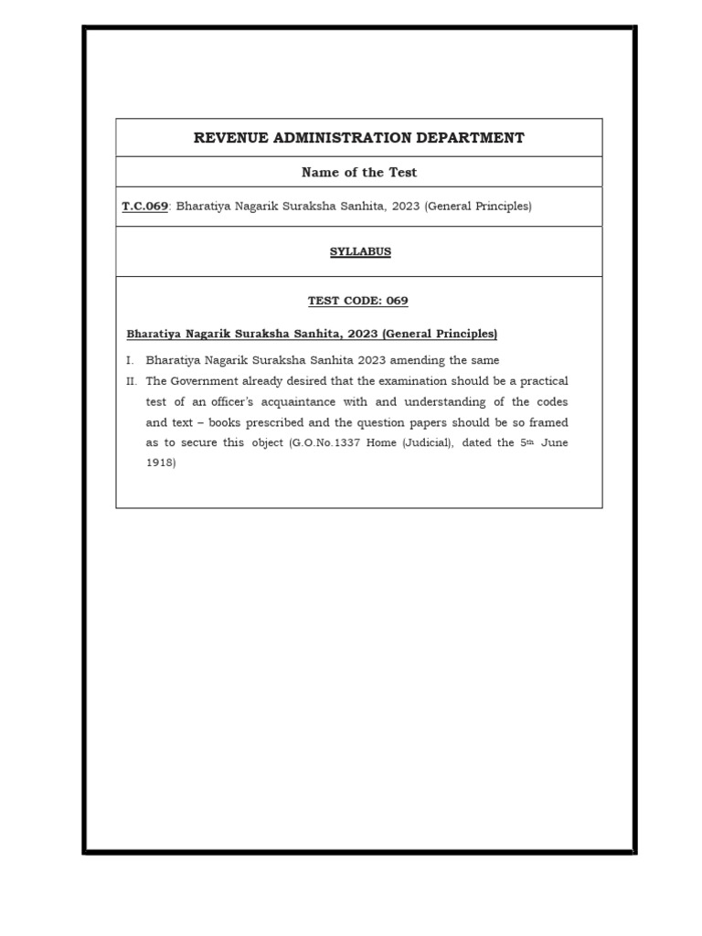 Annexure - II - Syllabus | PDF | Government | Justice