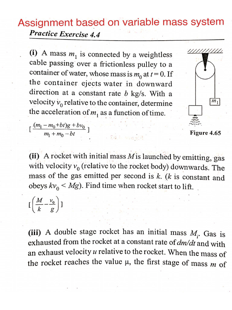 Variable Mass System | PDF
