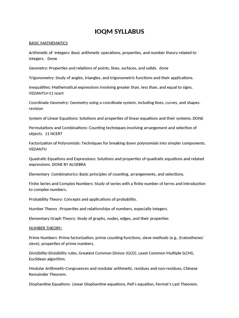 Ioqm | PDF | Combinatorics | Number Theory