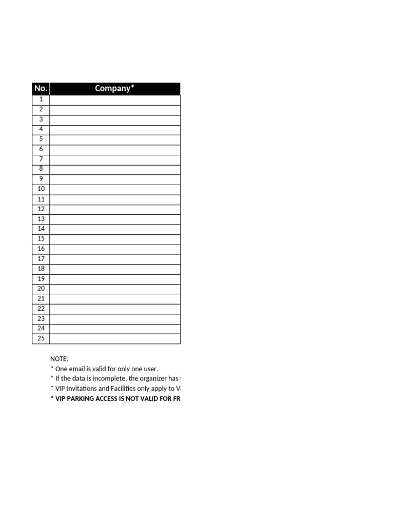 Daftar Tamu VIP Visitor AllFood | PDF