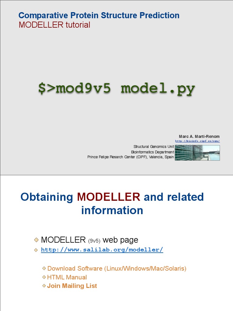 MODELLER Tutorial for Protein Modeling | PDF | Sequence Alignment ...
