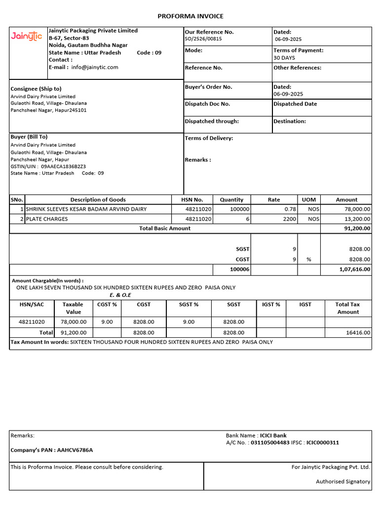 Sales Proforma Invoice | PDF | Trade | Government