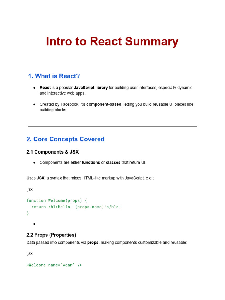 What I Need To Know About React | PDF