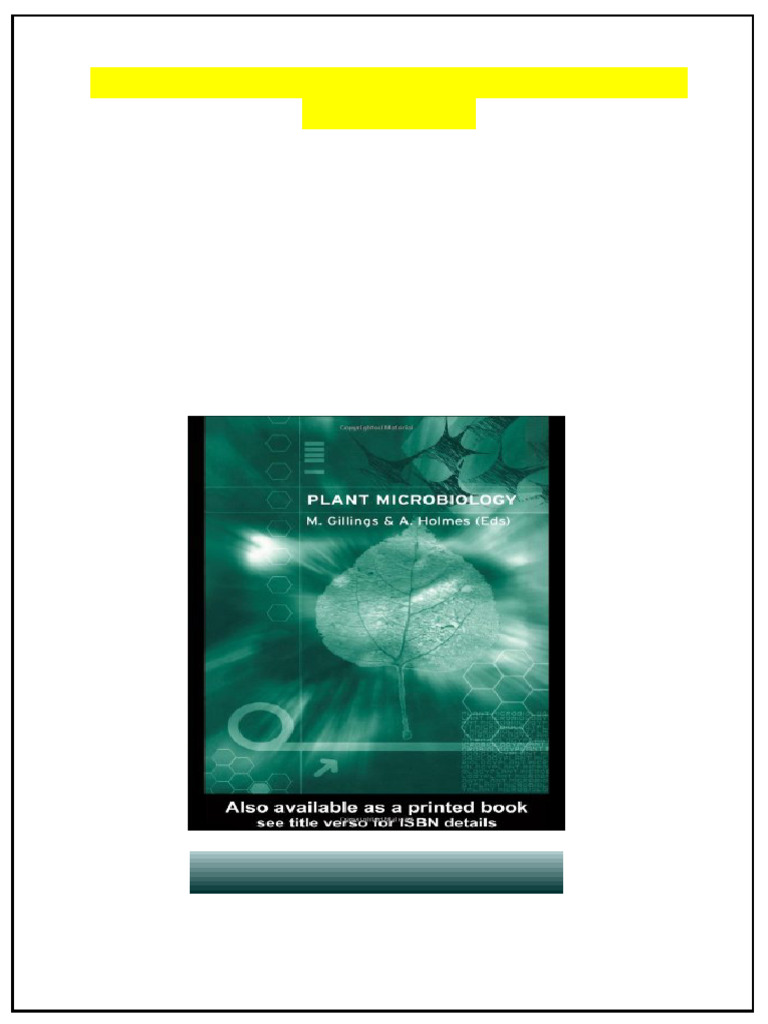 Plant Microbiology 1st Edition Mark Gillings Download Full Chapters ...