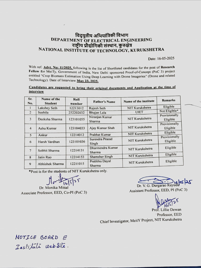 List of Shortlisted Candidates 1 | PDF