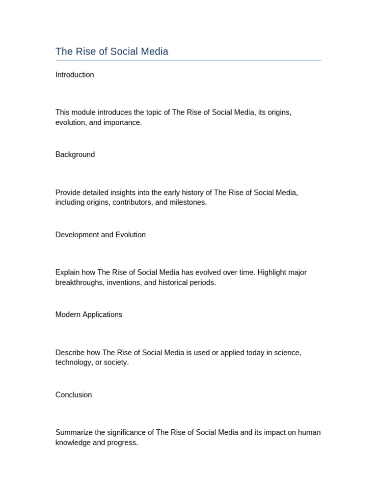 Module 8 The Rise of Social Media | PDF