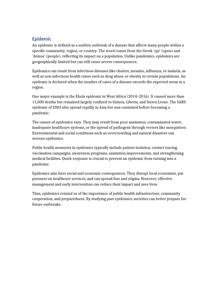 Epidemic 2pages | PDF
