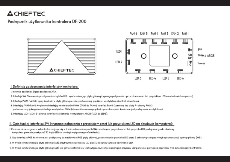 DF 200 Fan Control Hub Manual PL | PDF