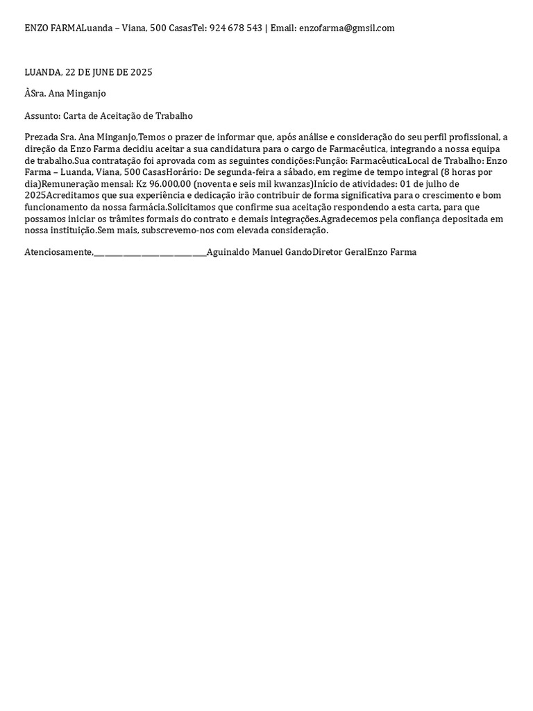 Carta Aceitacao Ana Minganjo - Docx 20250622 150642 0000 | PDF