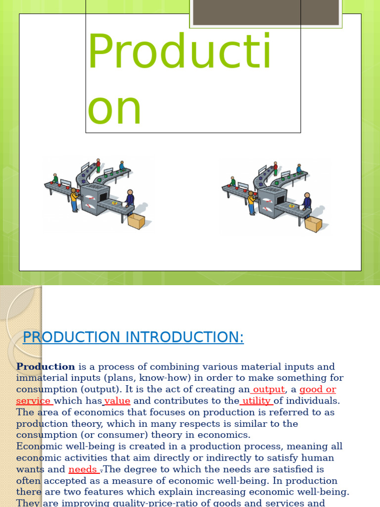 Understanding Production Processes and Functions | PDF | Production ...