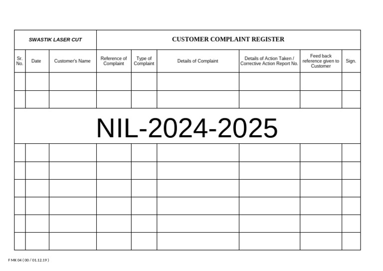 Complaint Register | PDF