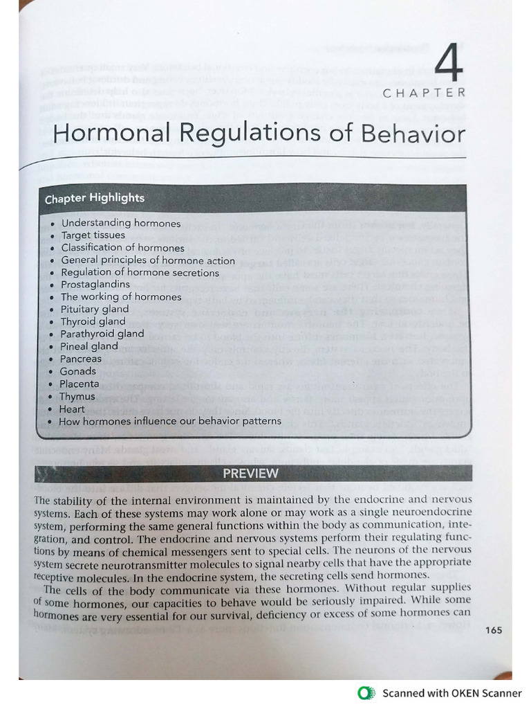 Hormonal Regulation of Behavior | PDF