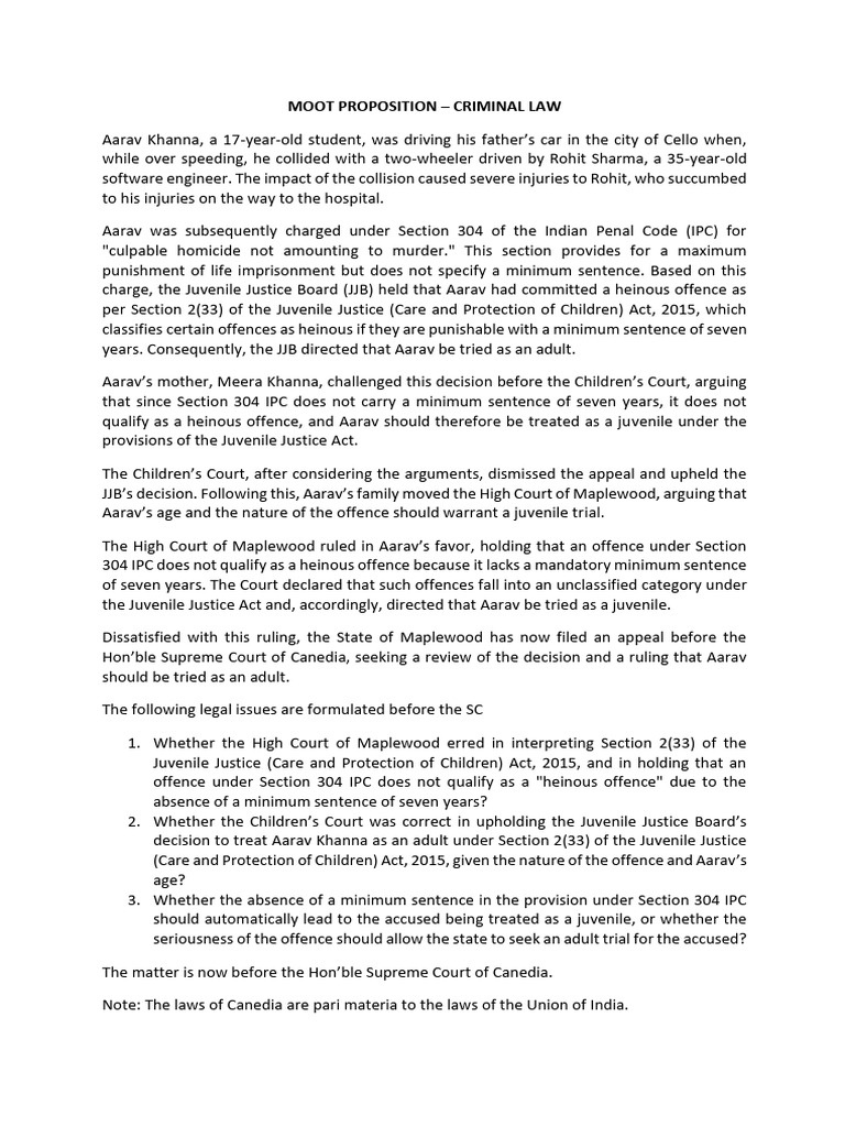 Supreme Court Appeal on Juvenile Trial | PDF | Sentence (Law ...