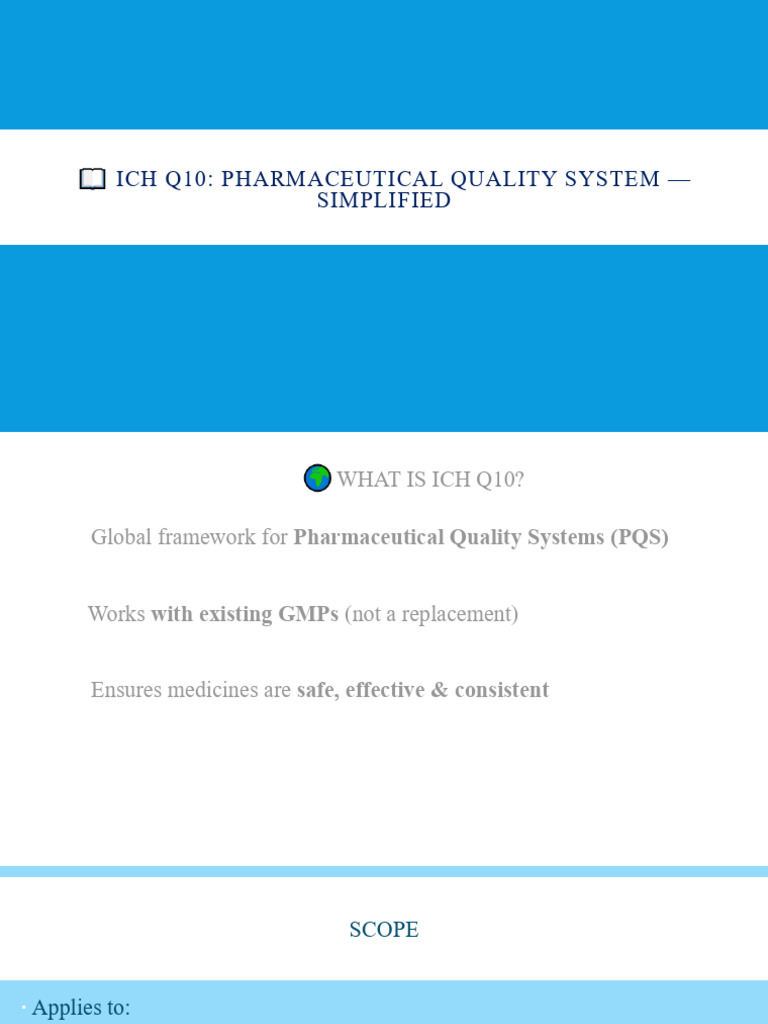 ICH Q10 Guideline | PDF