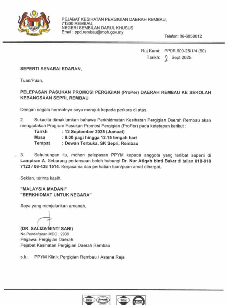 Pelepasan ProPer SK Sepri | PDF