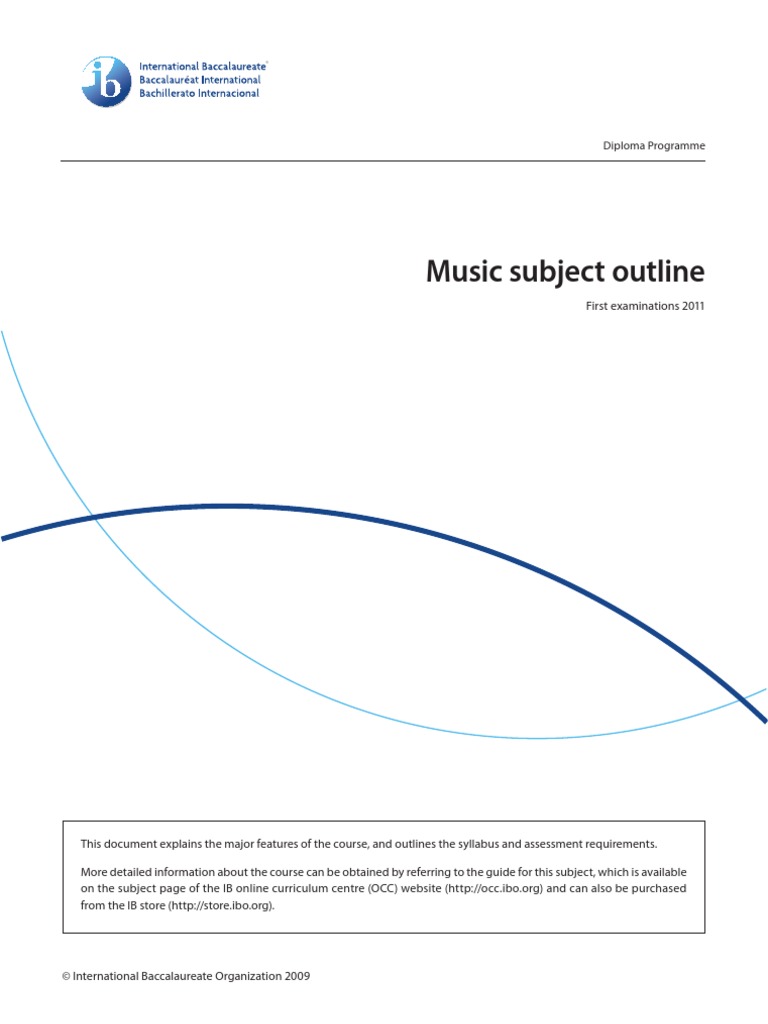 IB Music Syllabus Assessment Outline | PDF | Educational Assessment ...