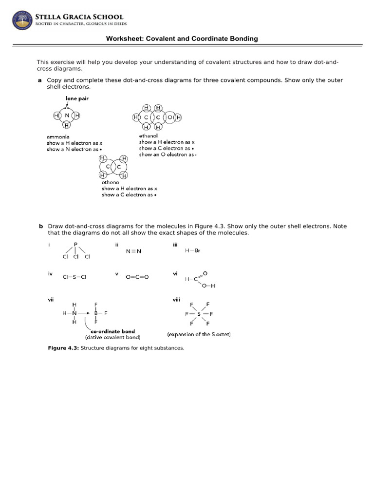 Covalent Bonding Worksheet Guide | PDF