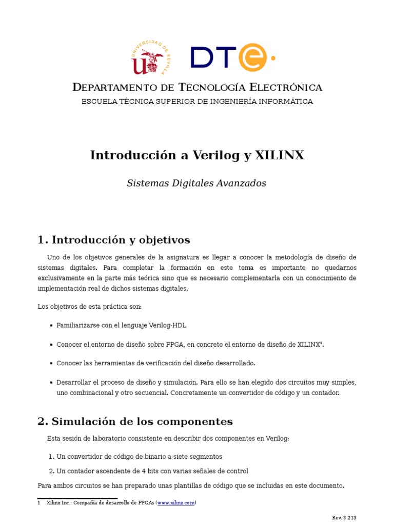Lab1 Introduccion Verilog Xilinx | PDF | Archivo de computadora | Simulación