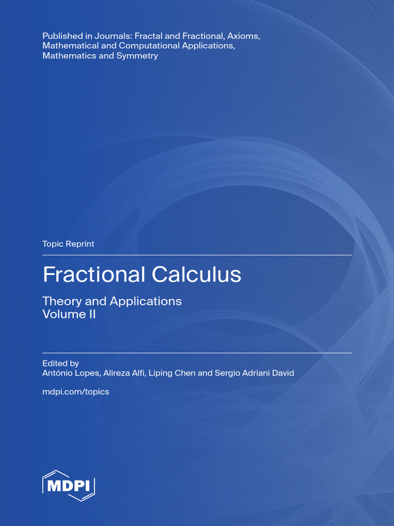 Fractional Calculus Theory and Applications Volume 2 | PDF ...
