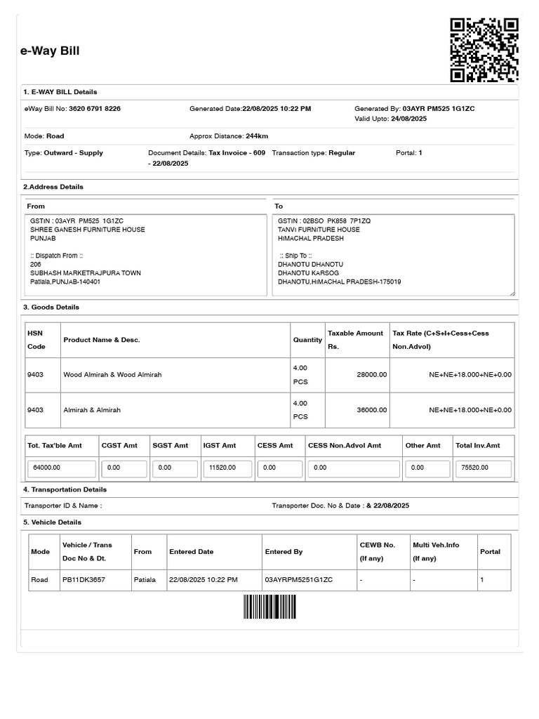 E-Way Bill System 2 | PDF | Economy Of India | Taxes