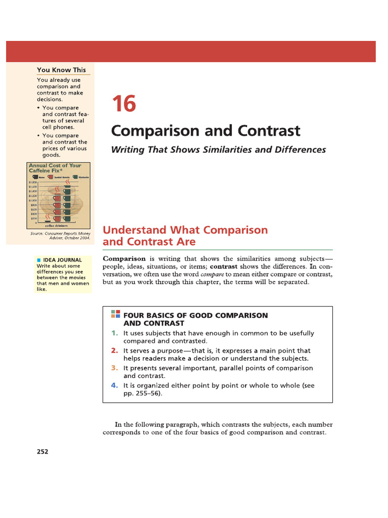 UNIT 4 Comparison and Contrast | PDF