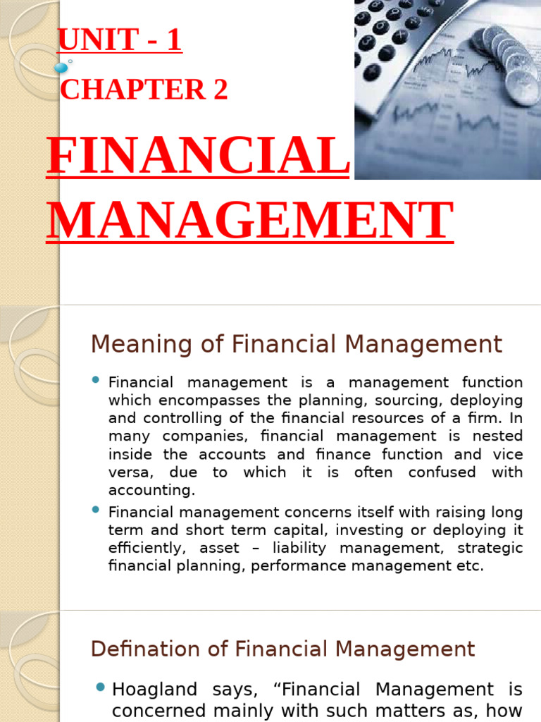 Financial Management Overview and Scope | PDF | Financial Services ...