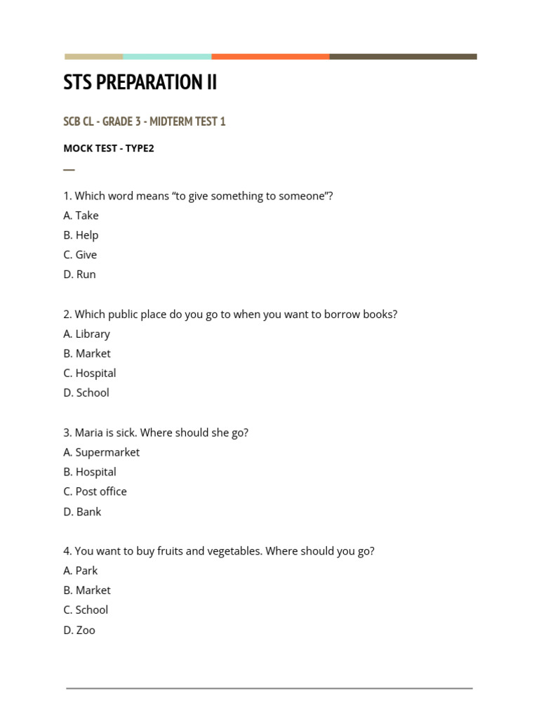 Worksheet Sts Prep. 2 Grade 3 - 2526 | PDF