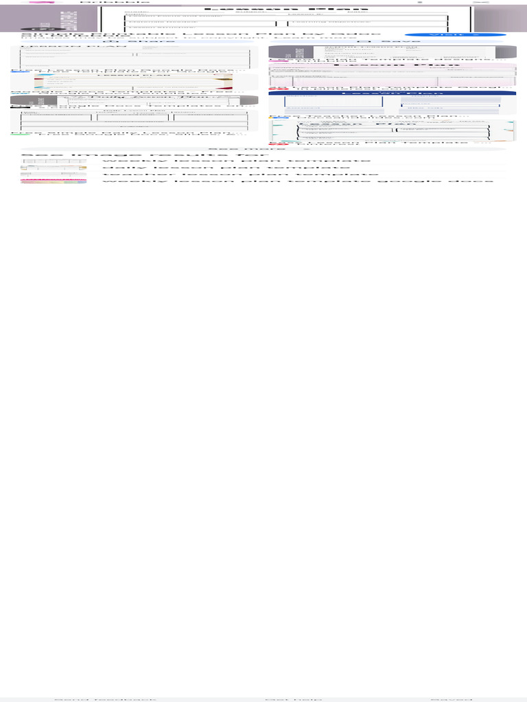Free Editable Lesson Plan Templates | PDF | Lesson Plan | Pedagogy