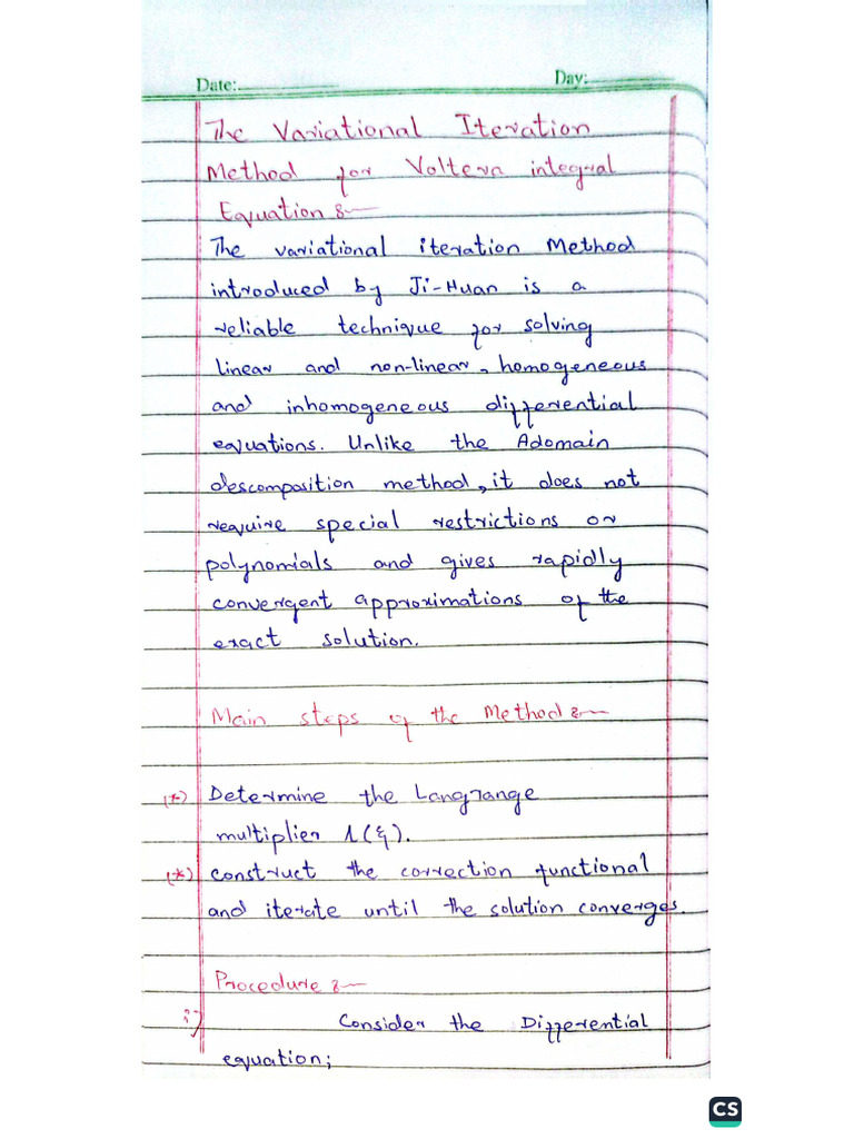 Variational Iteration Method | PDF