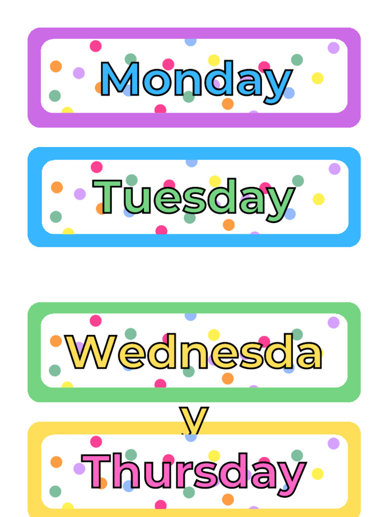 Days of Week | PDF