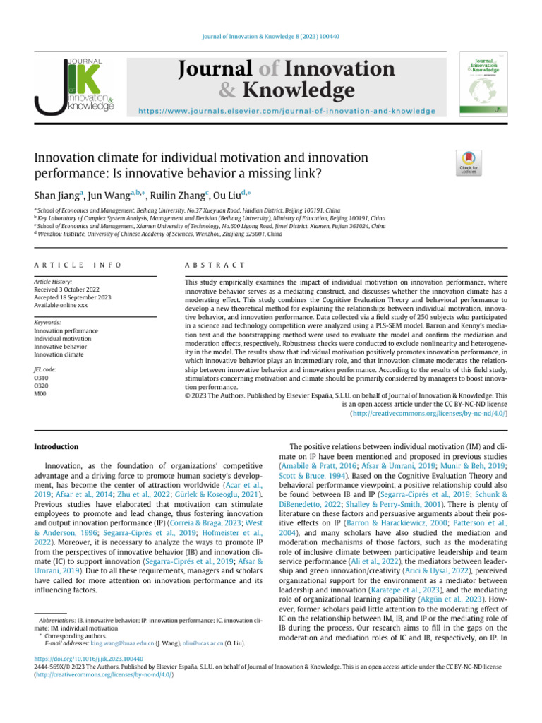 Contoh Artikel Jurnal 2 | PDF | Innovation | Validity (Statistics)