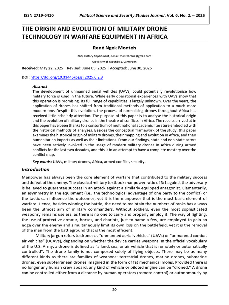 The Origin and Evolution of Military Drone UAVs | PDF | Unmanned Aerial ...