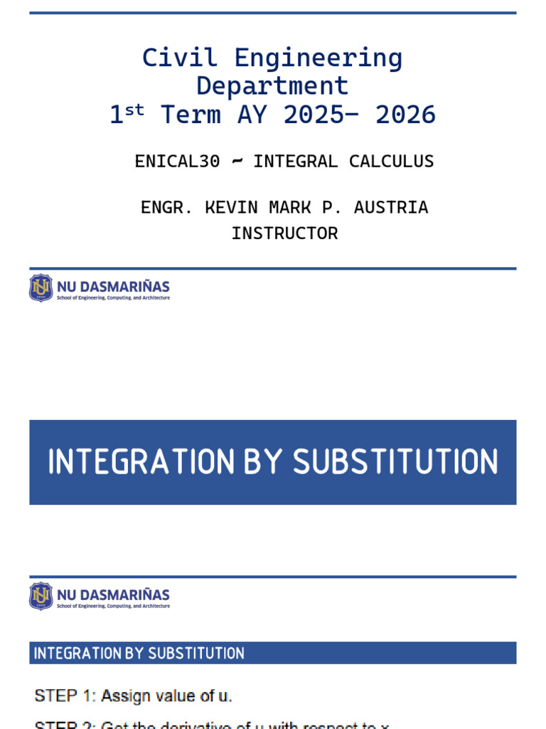 Week 3 - Integration by Substitution, Exponential and Logarithmic | PDF