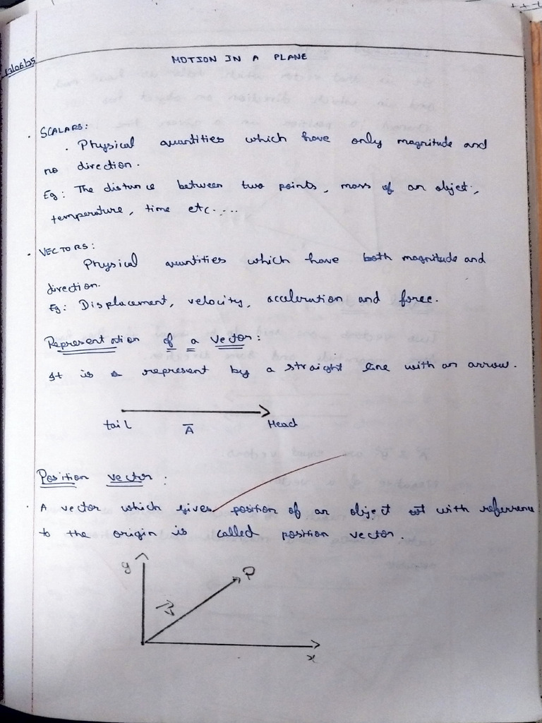Motion in a Plane Ct 2 | PDF | Euclidean Vector | Geometry