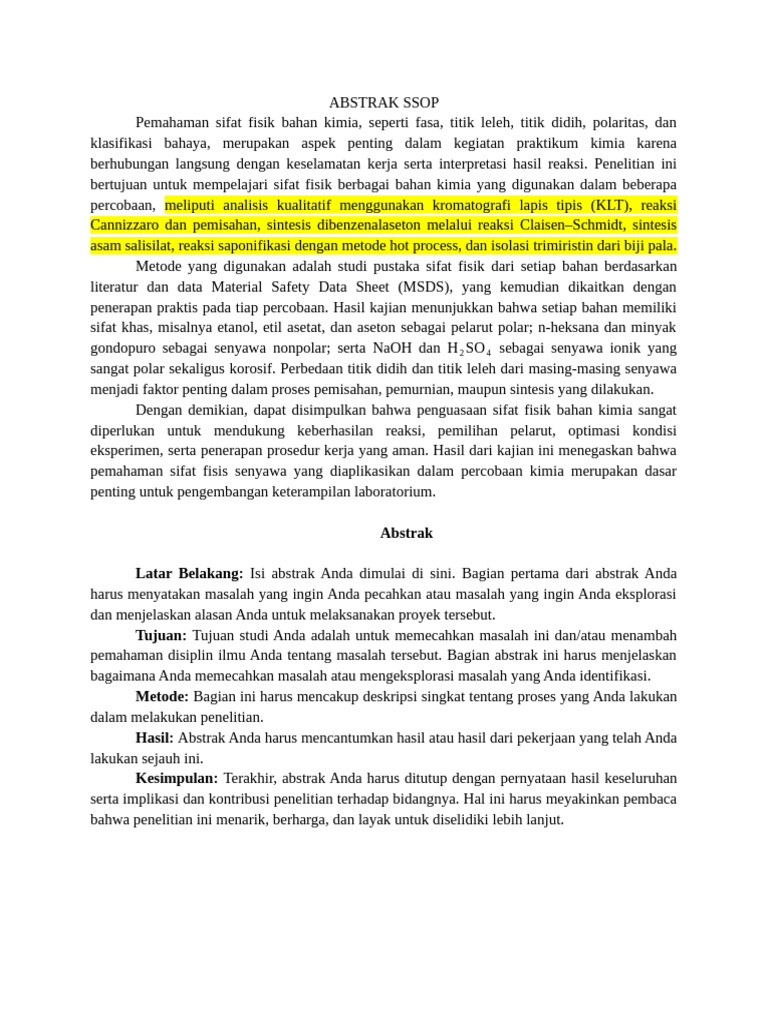 Abstrak Ssop | PDF