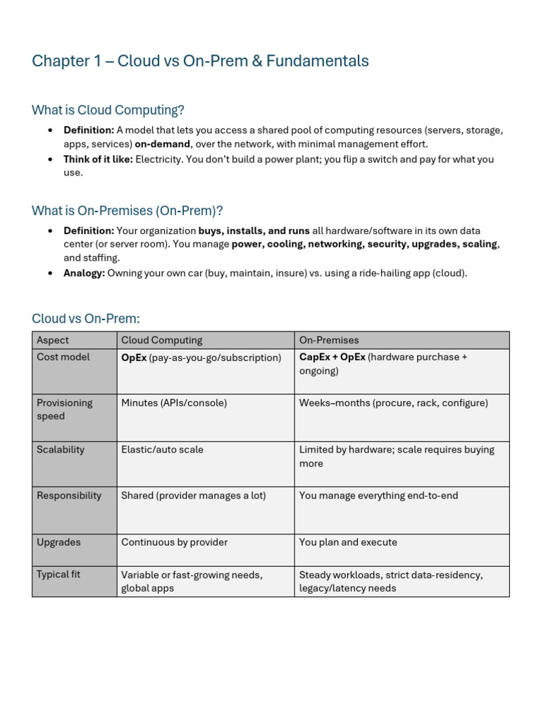 Cloud Computing Fundamentals Overview | PDF | Cloud Computing ...