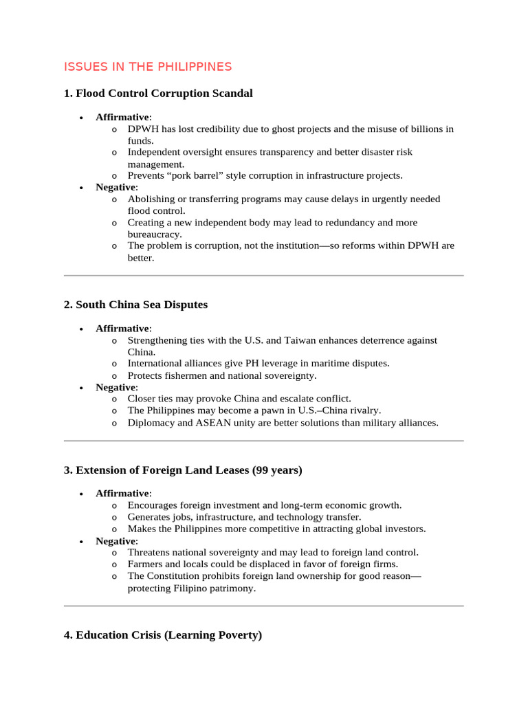 Issues in The Philippines | PDF | Philippines | Subsidy