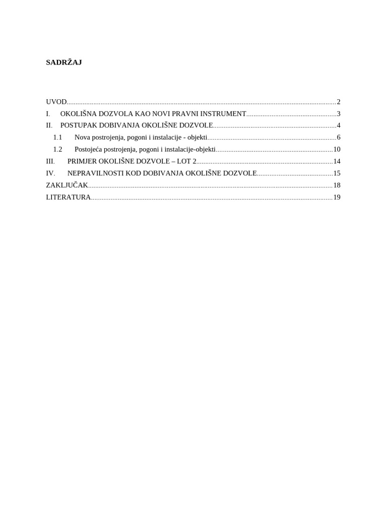 Muris Seferagic - Procedure I Zahtjevi Za Okolišne Dozvole | PDF