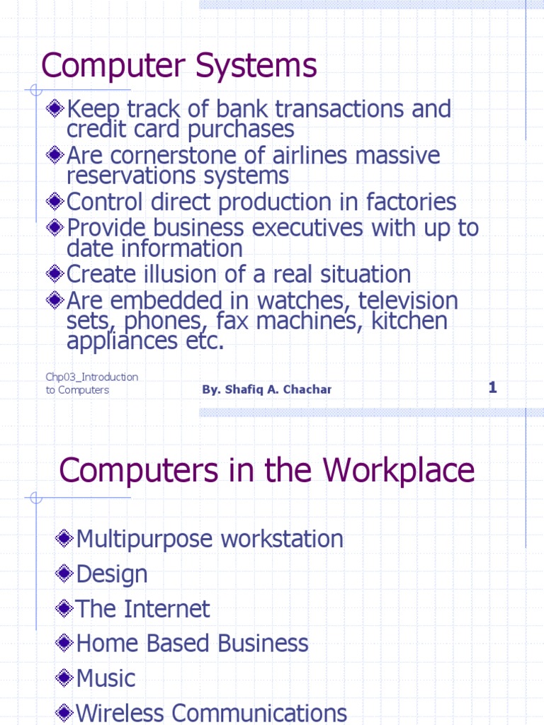 Computer Systems: By. Shafiq A. Chachar | PDF | Microcomputers ...