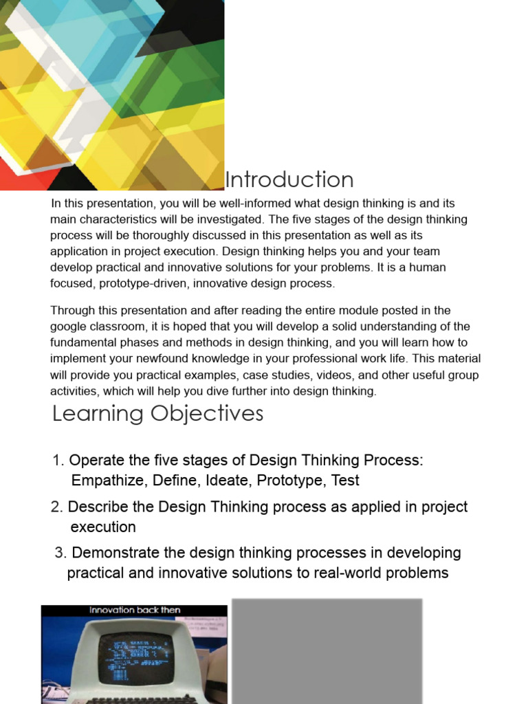 Module 2 Lecture 1 Design Thinking A.Y 2025 2026 | PDF | Design ...