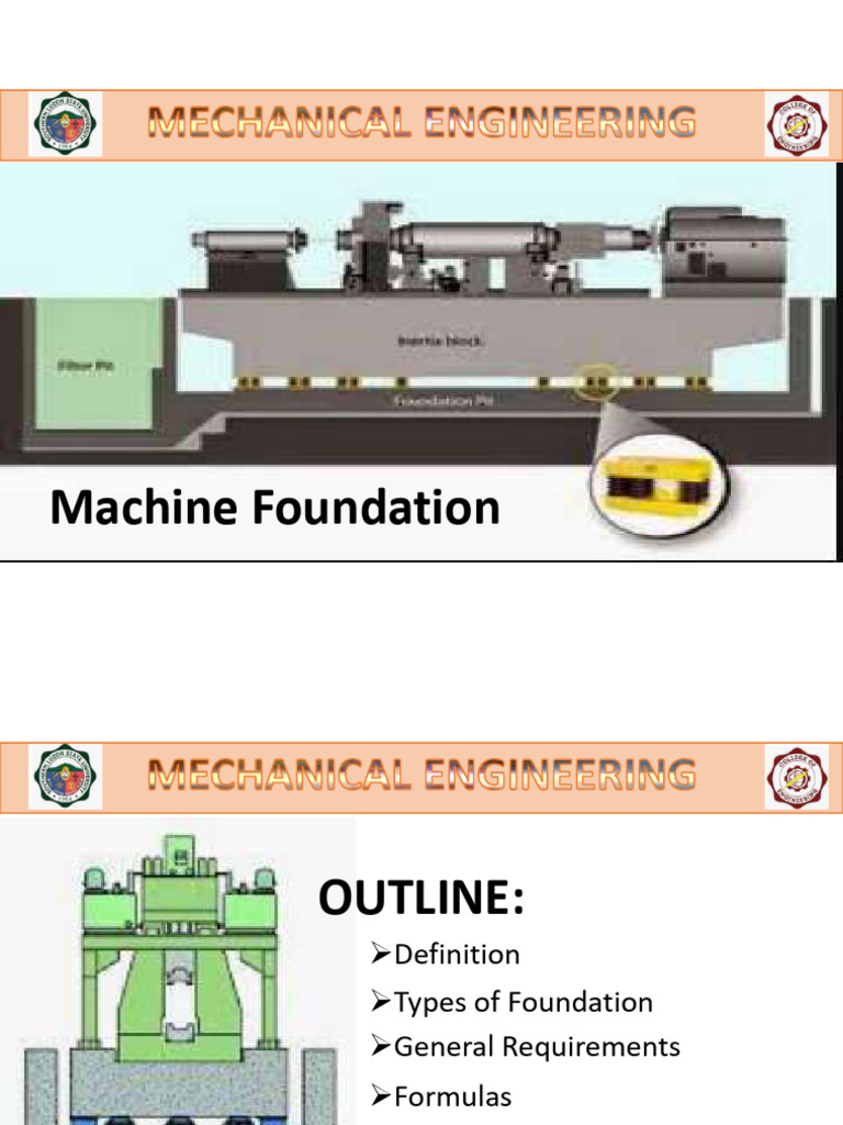 Machine Foundation PDF | PDF